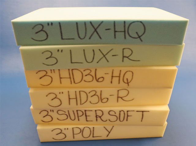 Residential Foam Sample Pack A - Upholstery Grade